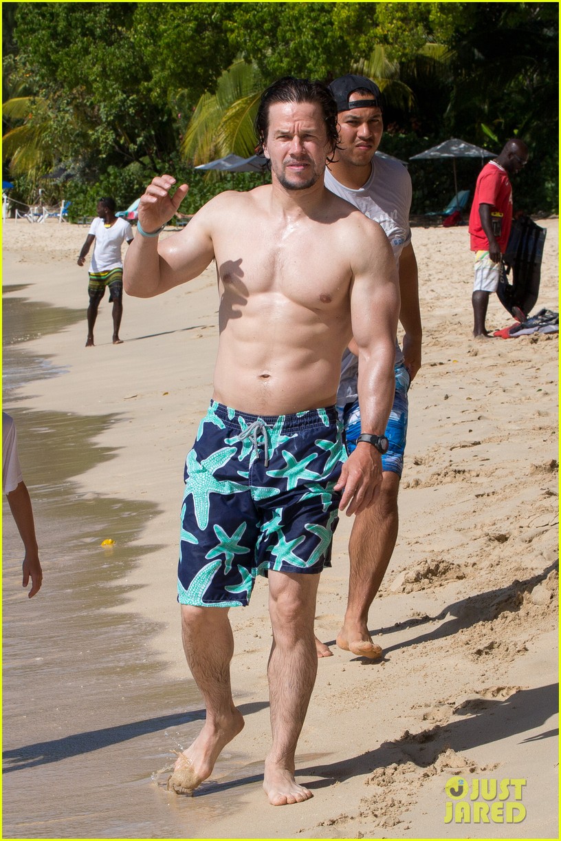 Mark Wahlberg's Muscles Are on Point for Some Beach Football: Photo ...