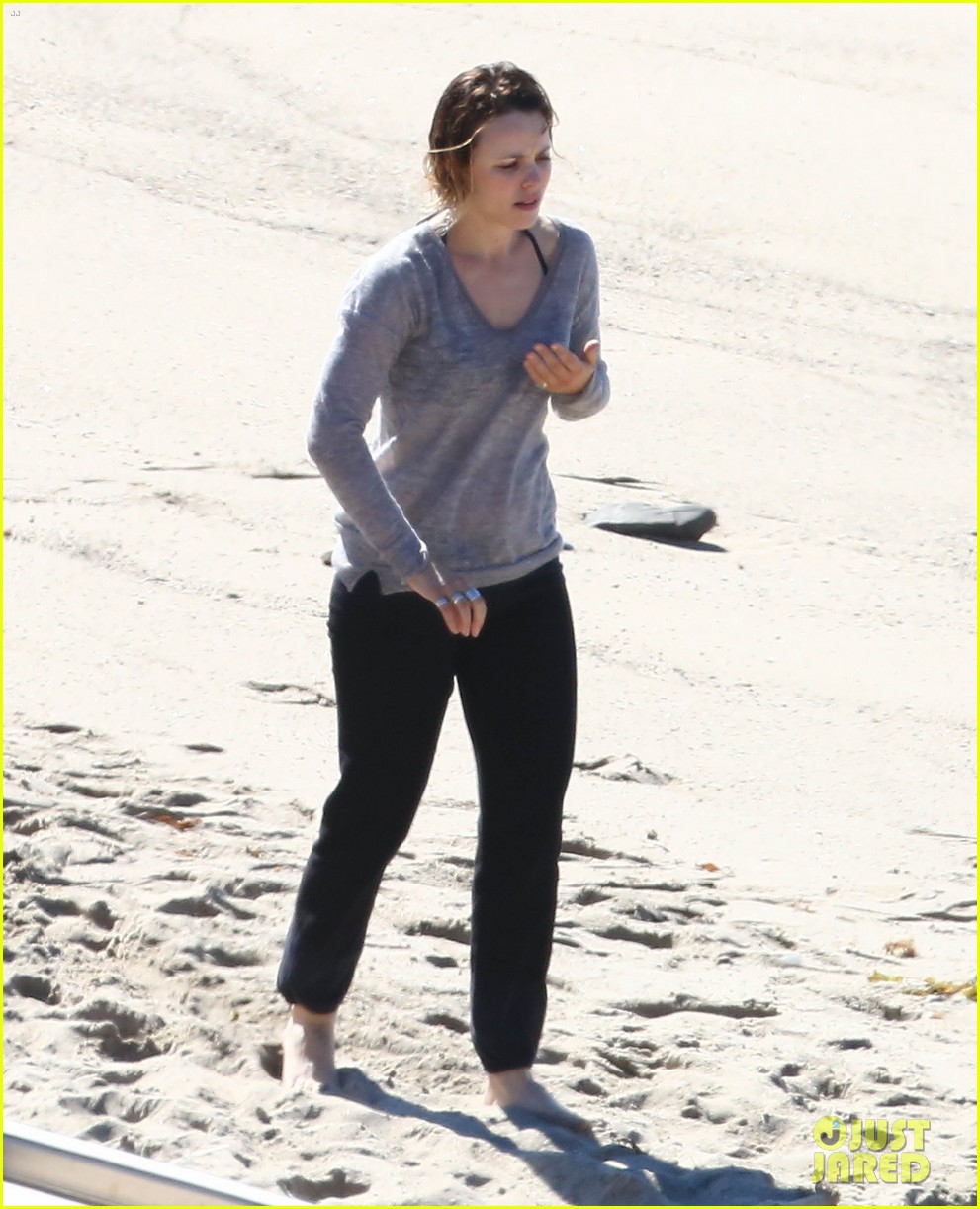 Rachel McAdams Films 'True Detective' Beach Scenes with Leven Rambin ...