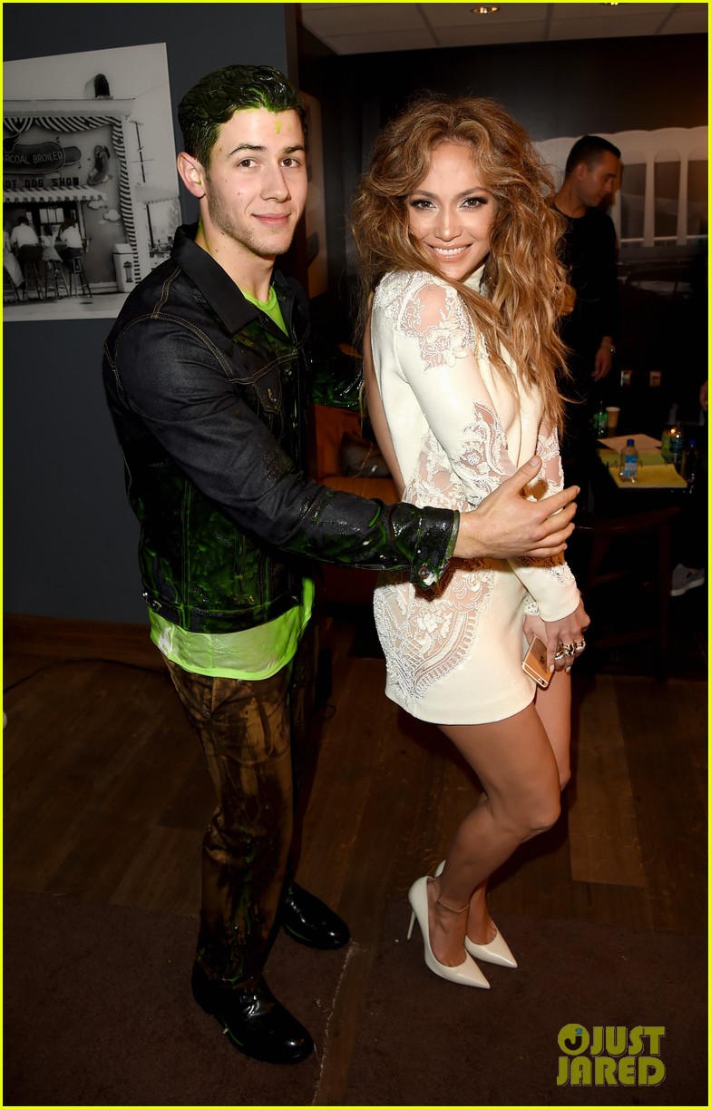 Nick Jonas Gets Slimed & Attempts to Hug Girlfriend Olivia Culpo at ...