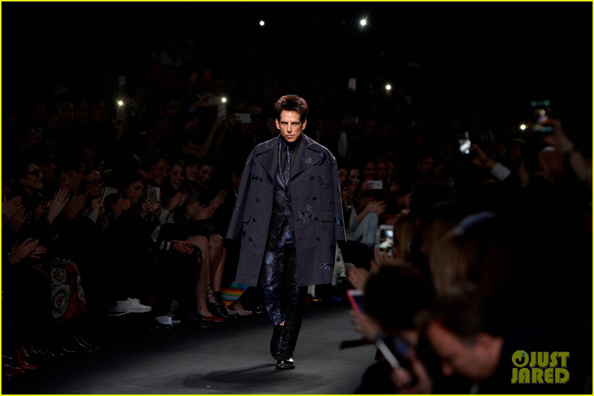 Ben Stiller Walks Valentino Runway as Derek Zoolander, Paramount ...