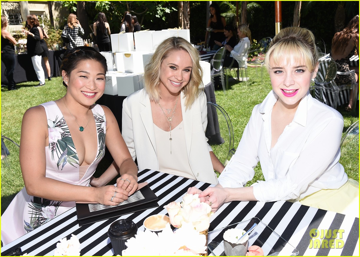 Glee's Jenna Ushkowitz & Becca Tobin Reunite For June Moss Launch Party ...
