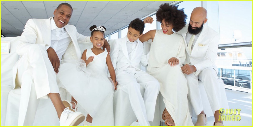 Beyonce, Jay Z, & Blue Ivy Make Funny Faces at Tina Knowles' Wedding ...
