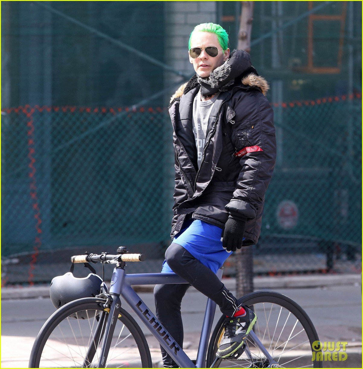 Jared Leto's Green Hair Is Slicked Back for Toronto Bike Ride: Photo ...