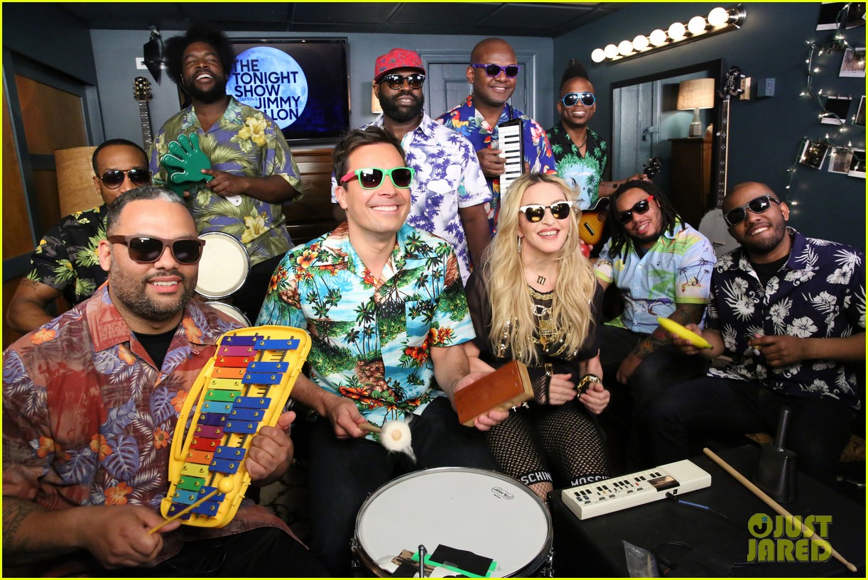 Madonna Performs 'Holiday' With Jimmy Fallon & The Roots on Classroom ...