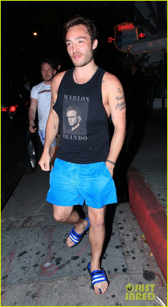 Ed Westwick Rocks Short Shorts at Chateau Marmont: Photo 3357615 | Ed ...