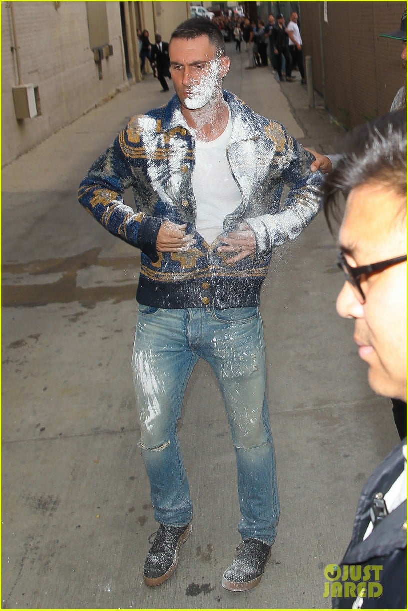 Adam Levine Flour-Bombed Outside 'Jimmy Kimmel' (Photos): Photo 3364751 ...