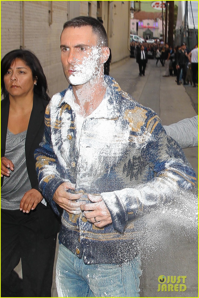 Adam Levine Flour-Bombed Outside 'Jimmy Kimmel' (Photos): Photo 3364760 ...