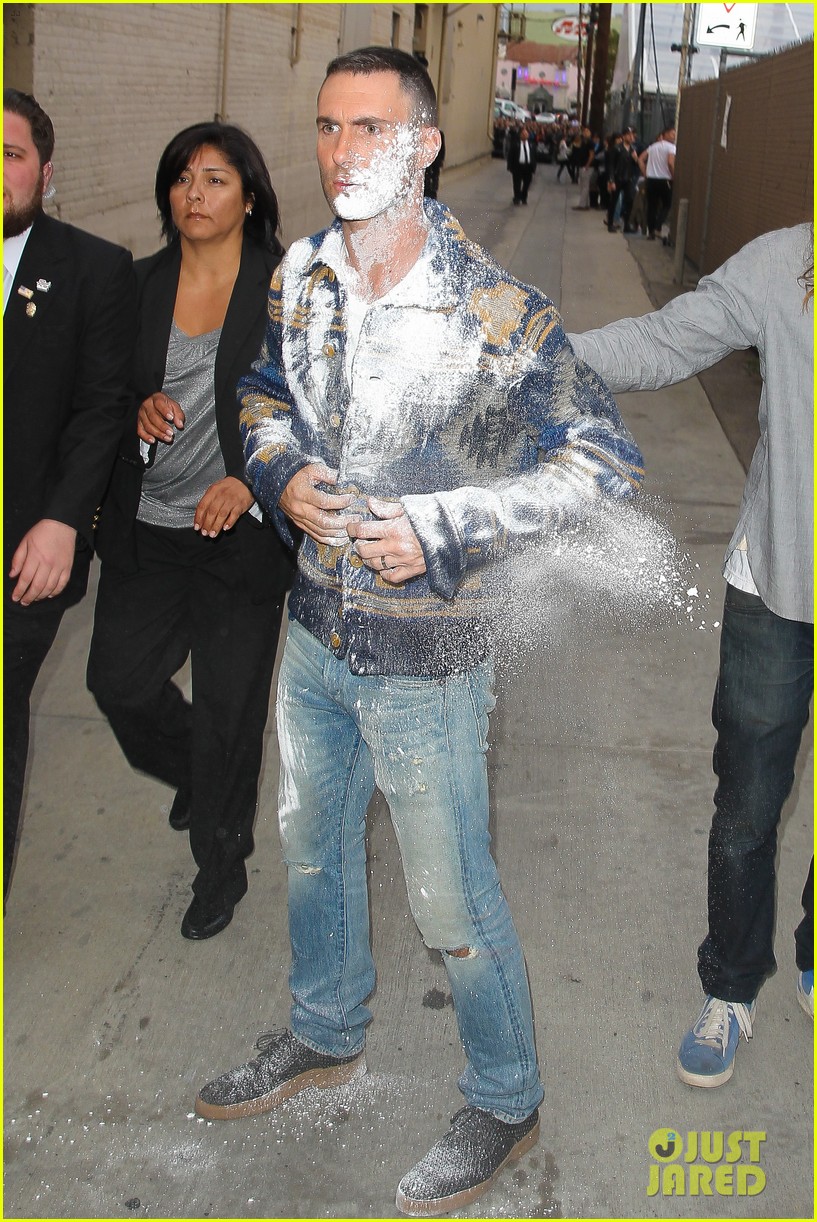 Adam Levine Flour-Bombed Outside 'Jimmy Kimmel' (Photos): Photo 3364761 ...
