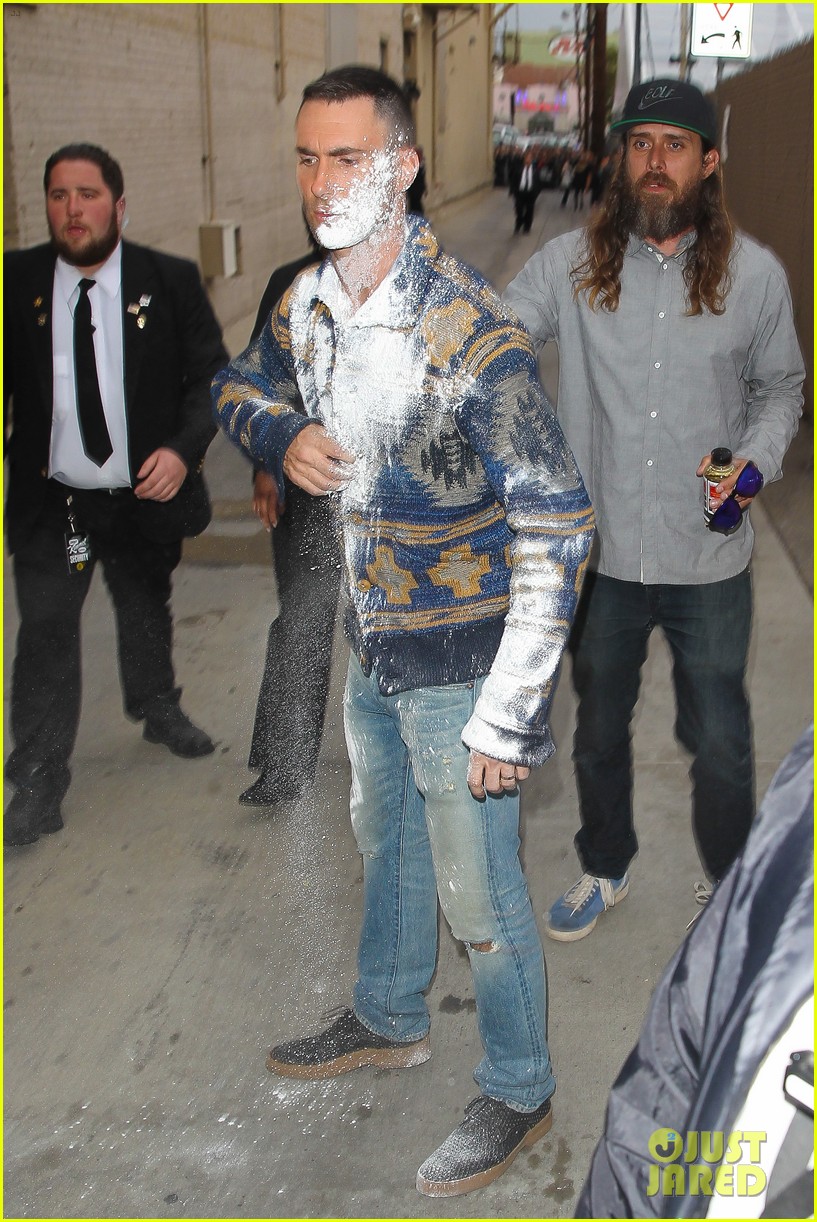 Adam Levine Flour-Bombed Outside 'Jimmy Kimmel' (Photos): Photo 3364770 ...