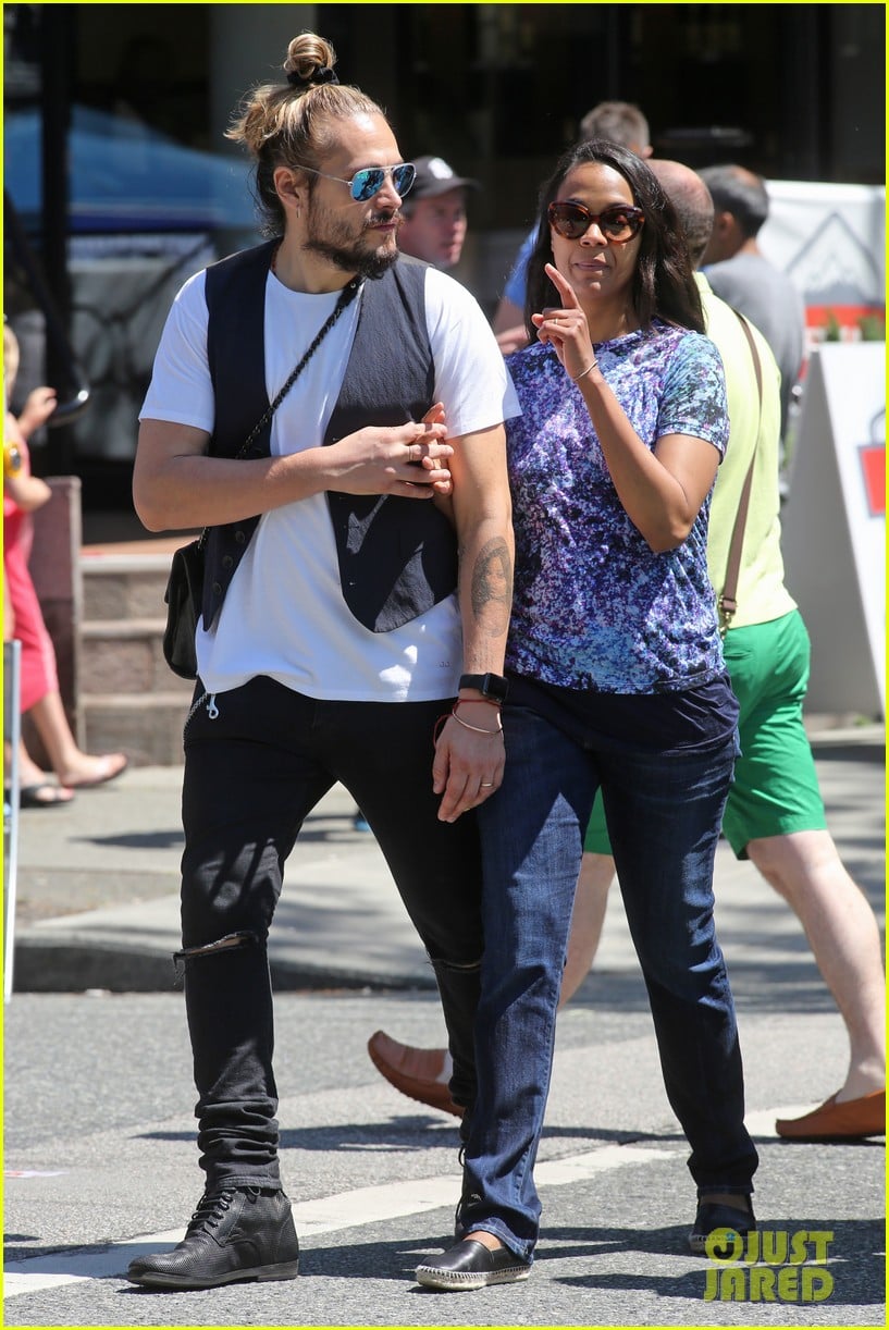 Zoe Saldana Spends Her Birthday at the Aquarium With Hubby Marco Perego ...
