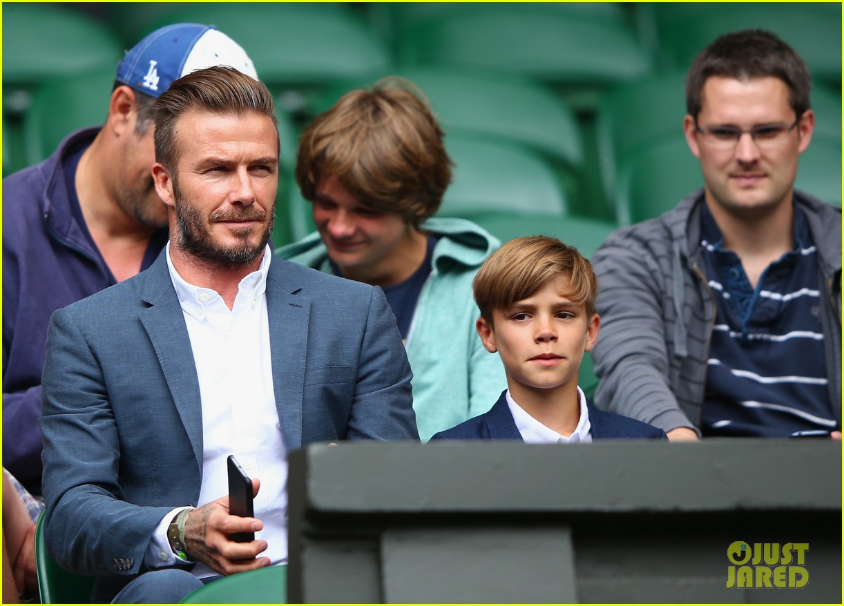 David Beckham Brings His Son Romeo to Wimbledon!: Photo 3410979 ...