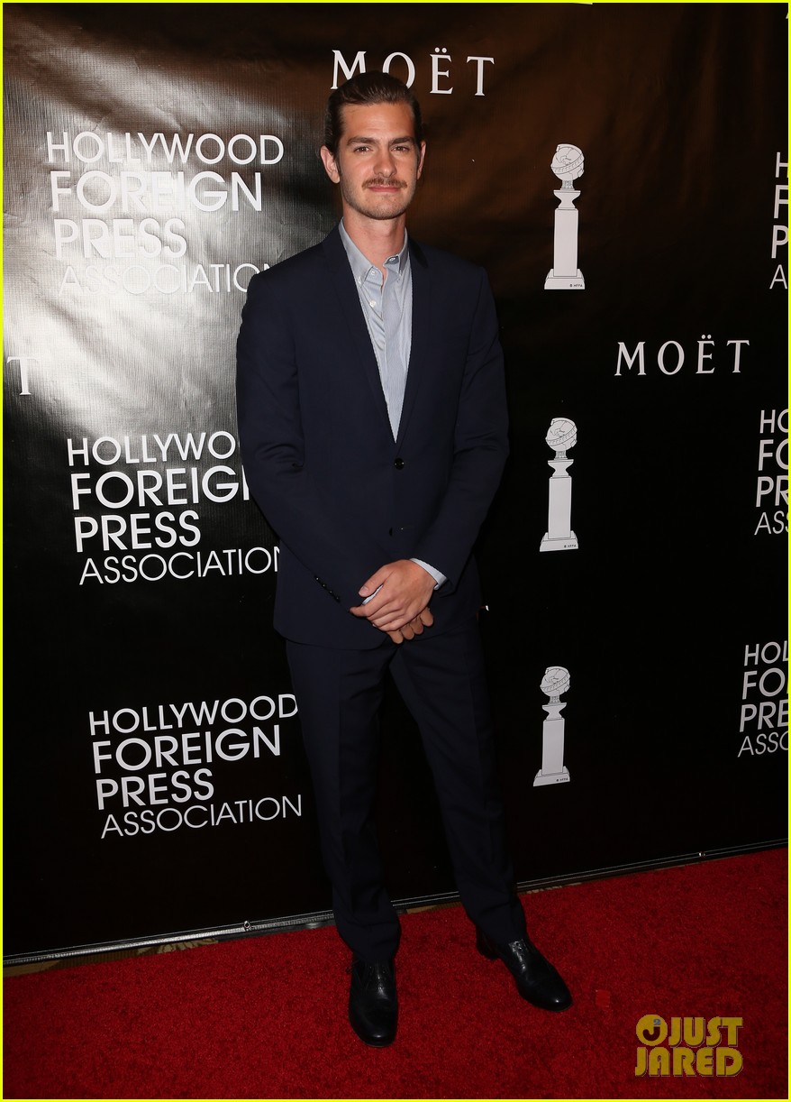 Andrew Garfield Shows Off New Mustache At HFPA's Grants Banquet: Photo ...
