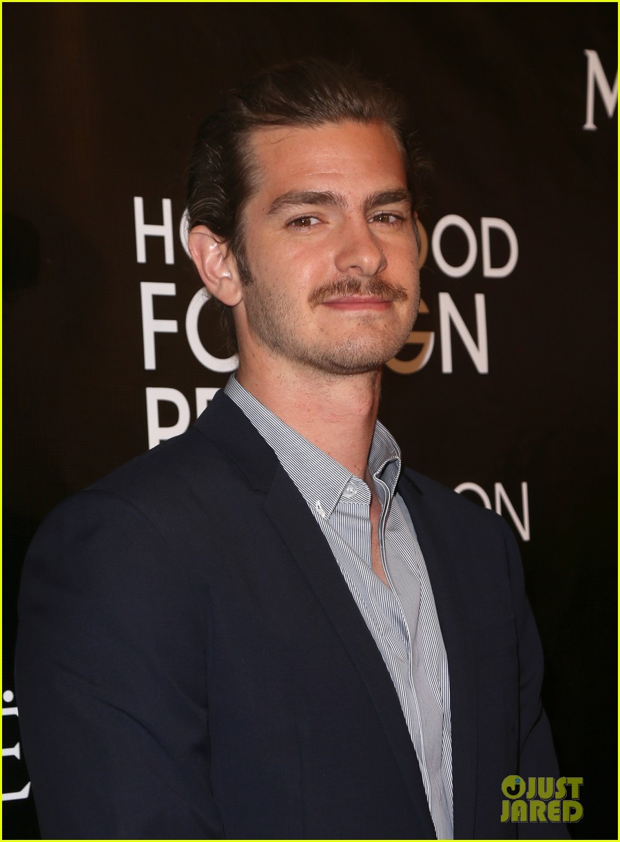 Andrew Garfield Shows Off New Mustache At HFPA's Grants Banquet: Photo ...
