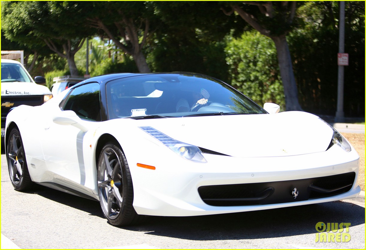 Kim Kardashian White Ferrari 458 Italia Spider