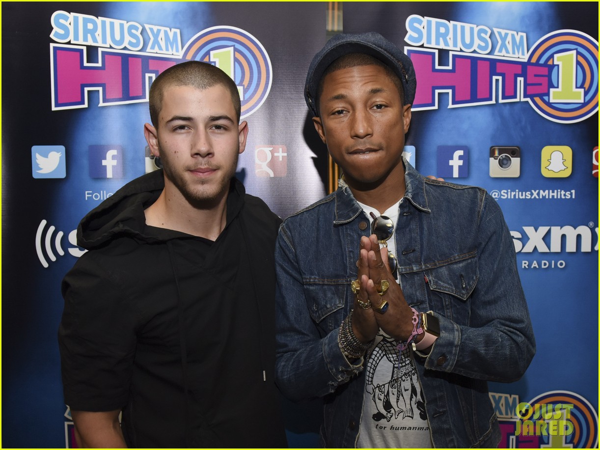 Nick Jonas & Pharrell Hit Up Sirius XM's Broadcast Ahead of VMAs: Photo ...