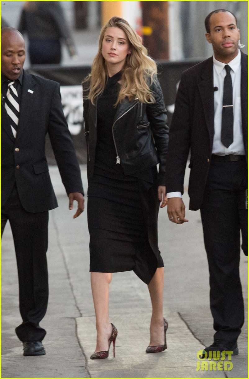 Amber Heard Gives Jimmy Kimmel a Kiss From Johnny Depp: Photo 3511851 ...