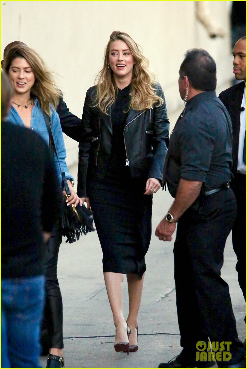 Amber Heard Gives Jimmy Kimmel a Kiss From Johnny Depp: Photo 3511852 ...