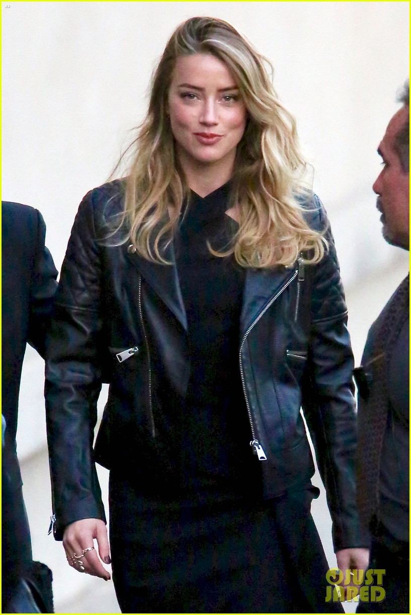 Amber Heard Gives Jimmy Kimmel a Kiss From Johnny Depp: Photo 3511853 ...