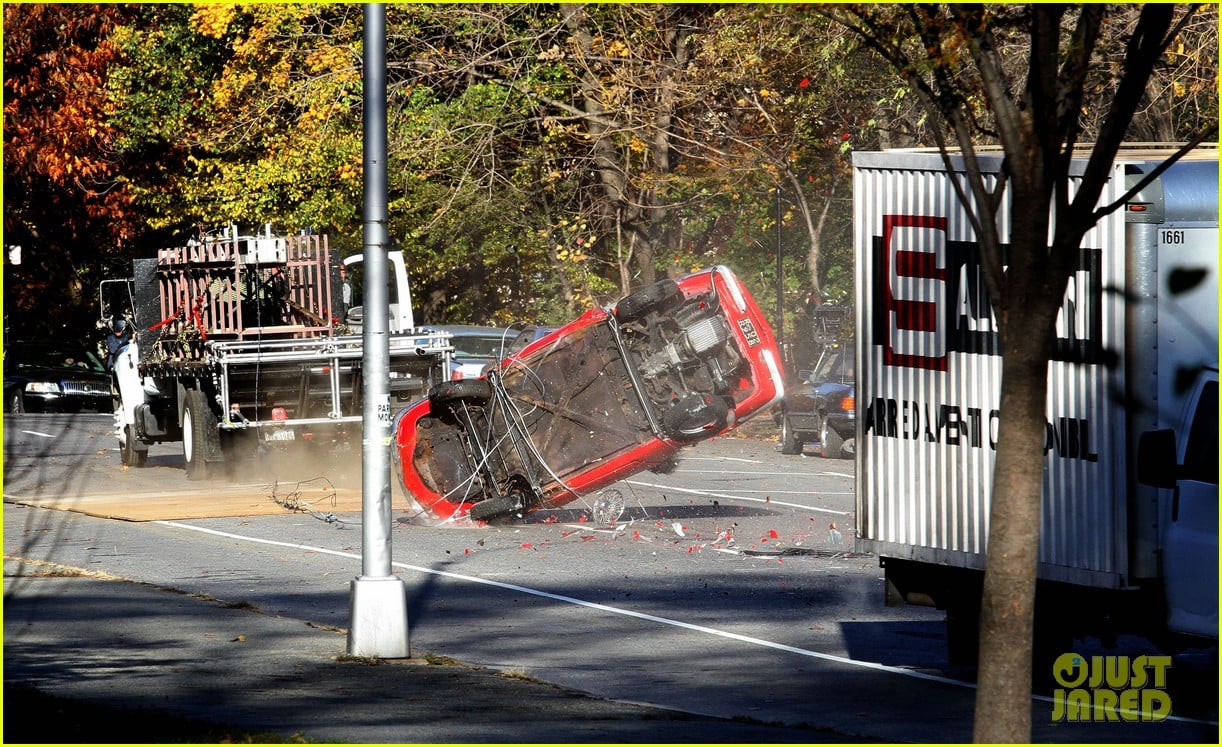 Ben Stiller Films a Car Crash Scene for 'Zoolander 2' in NYC: Photo ...