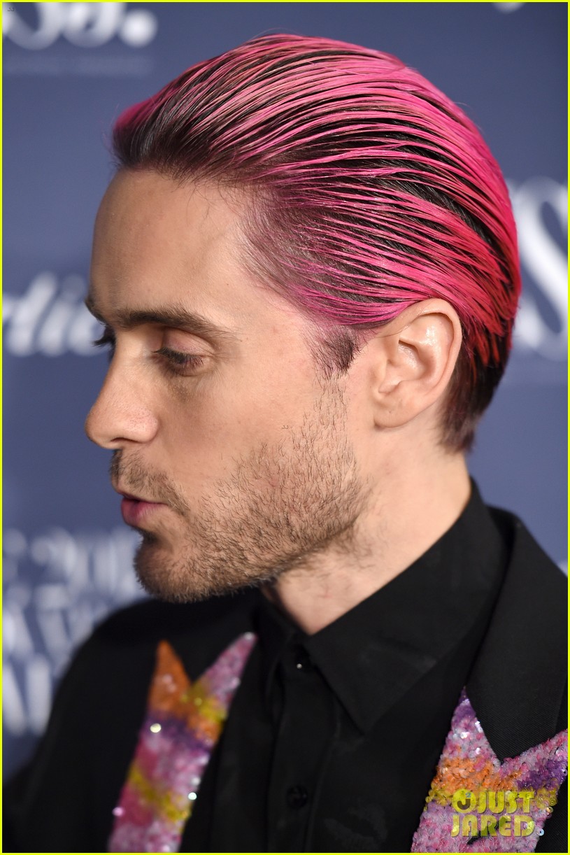 Jared Leto Slicks Back Pink Hair for WSJ's Innovator Awards : Photo ...