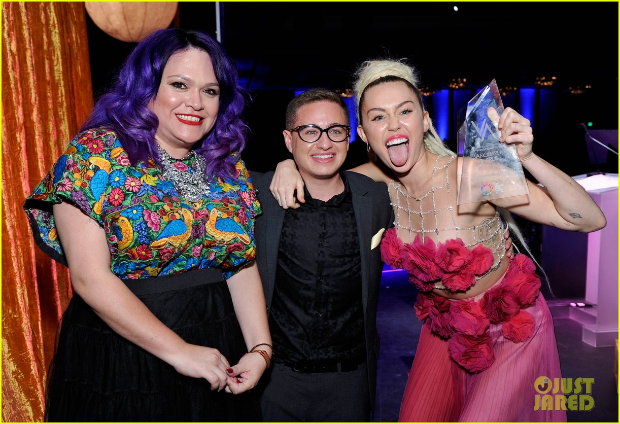 Miley Cyrus Channels a Pink Floral Mermaid at LGBT Center Vanguard ...