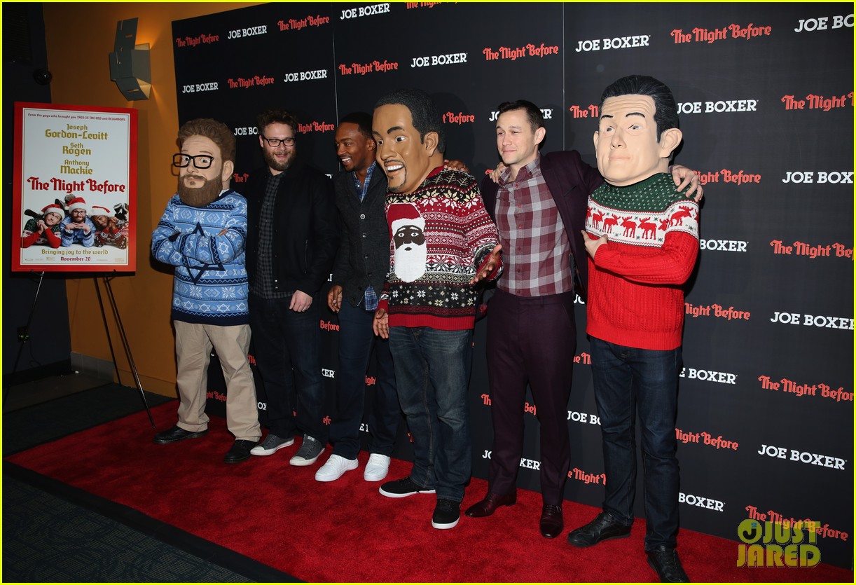 Seth Rogen, Joseph Gordon-Levitt, & Anthony Mackie Premiere 'The Night ...