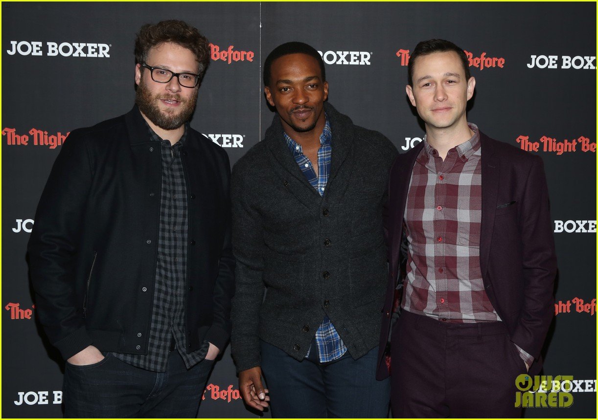 Seth Rogen, Joseph Gordon-Levitt, & Anthony Mackie Premiere 'The Night ...
