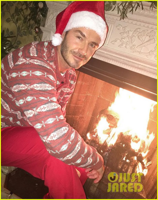 David Beckham Makes For One Hot Fireside Santa Claus!: Photo 3538616 ...