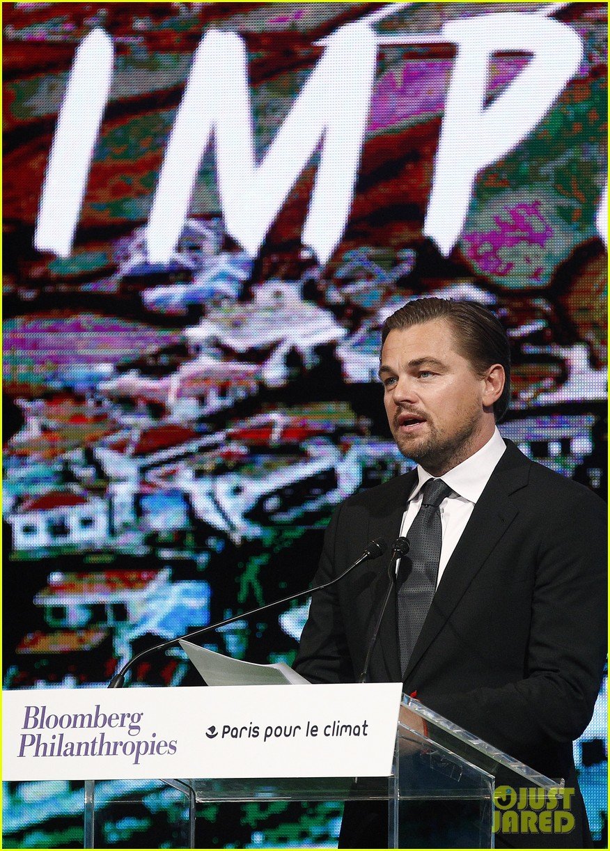 Photo: leonardo dicaprio dad george attend paris climate change summit ...