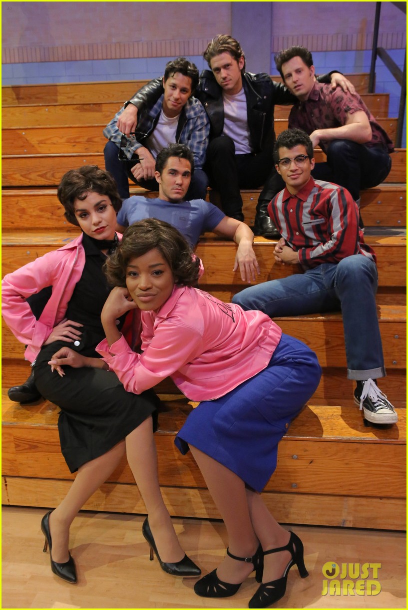 Aaron Tveit & Carlos PenaVega Get Ready To Race In 'Grease: Live' BTS ...