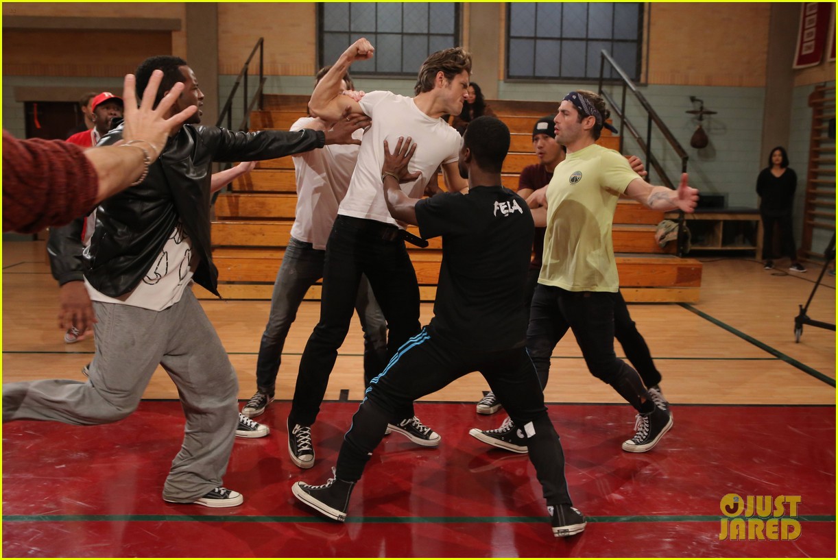 Aaron Tveit & Carlos PenaVega Get Ready To Race In 'Grease: Live' BTS ...