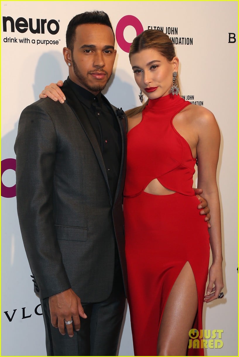 Hailey Baldwin & Lewis Hamilton Couple Up For EJAF AIDs Foundation's ...