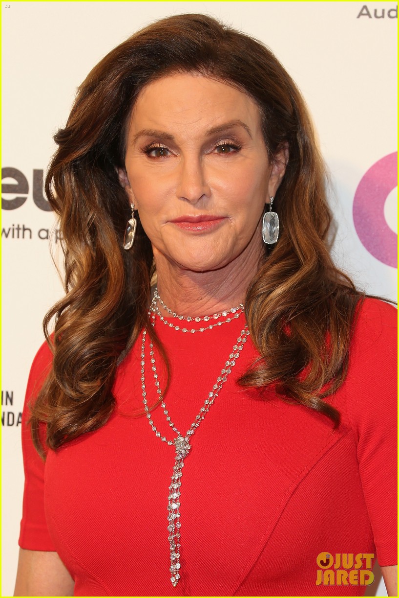 Caitlyn Jenner Steps Out in Red at Elton John's Oscar Viewing Party ...