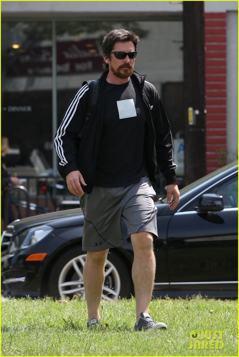 Christian Bale Steps Out in His Workout Gear for a Meeting: Photo ...