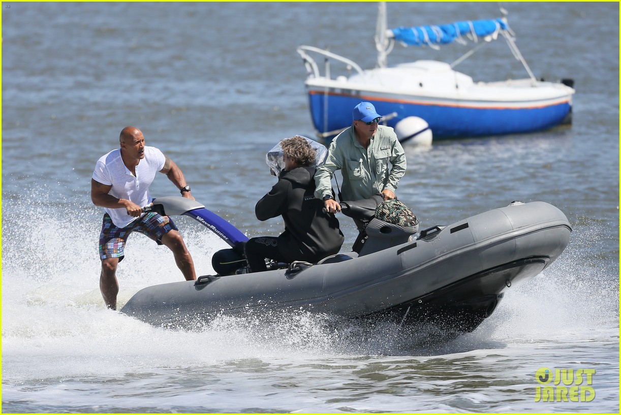 Dwayne Johnson Films 'Baywatch' Action Scenes on the Waves!: Photo ...