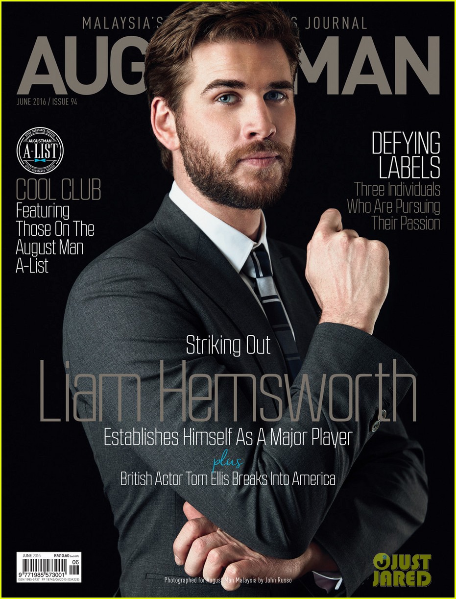 Liam Hemsworth Covers 'August Man' Magazine's June 2016 Issue ...