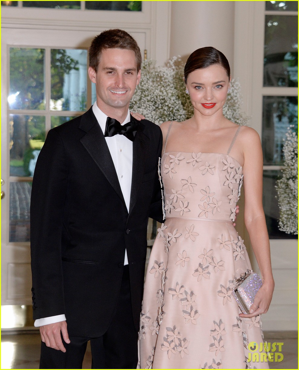 Miranda Kerr & Evan Spiegel Couple Up at State Dinner!: Photo 3655671 ...
