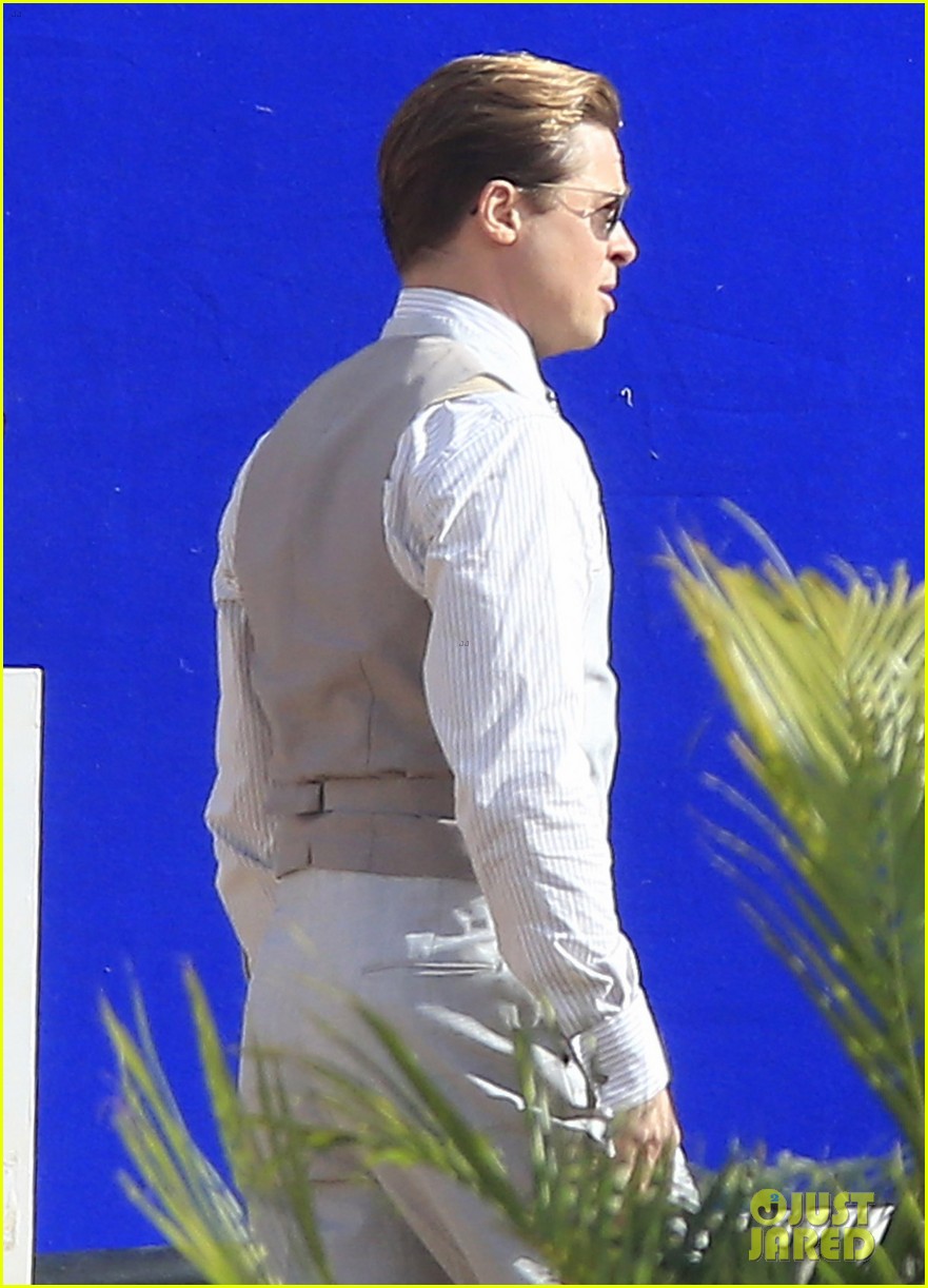 Brad Pitt Wears a White Suit for 'Allied' Filming in Spain: Photo ...