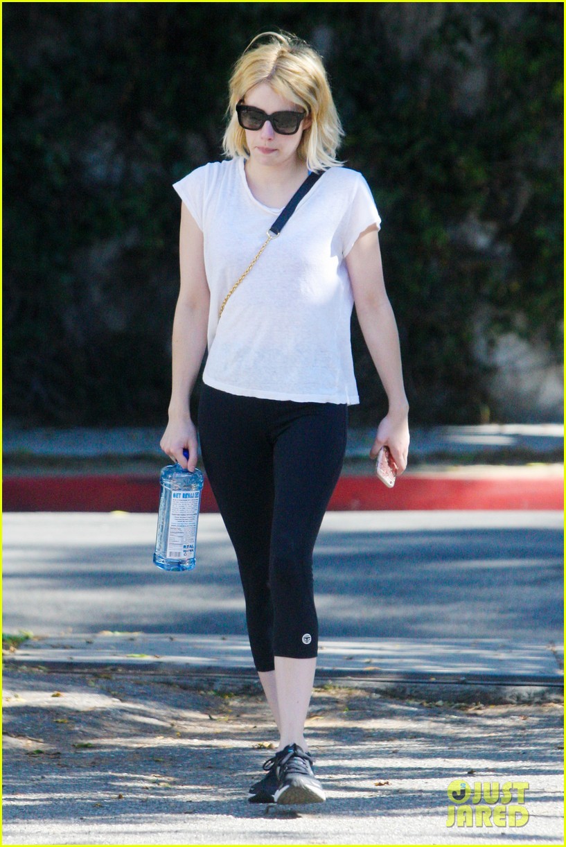 Emma Roberts Heads To Workout After John Stamos Joins 'Scream Queens ...