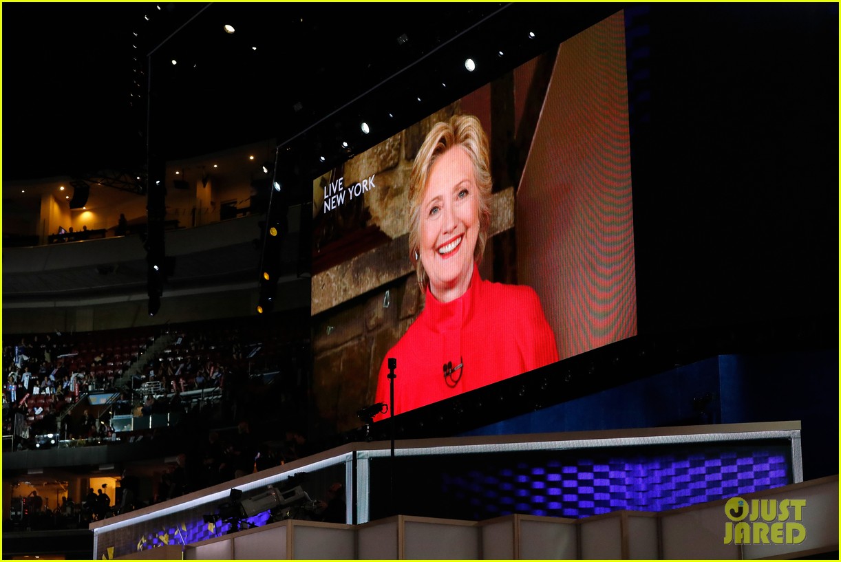 Hillary Clinton Breaks Glass Ceiling, Literally, at DNC! (Video): Photo ...