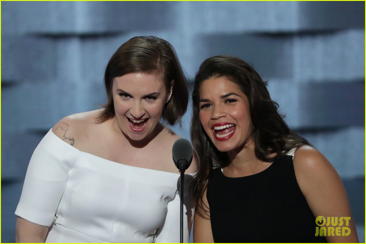Lena Dunham & America Ferrera Bash Donald Trump in DNC Speech (Video ...