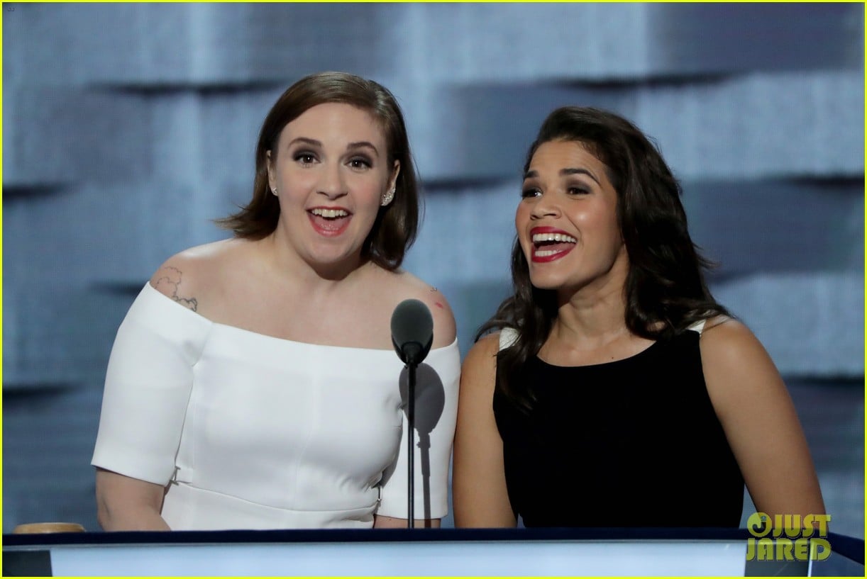 Lena Dunham & America Ferrera Bash Donald Trump in DNC Speech (Video ...