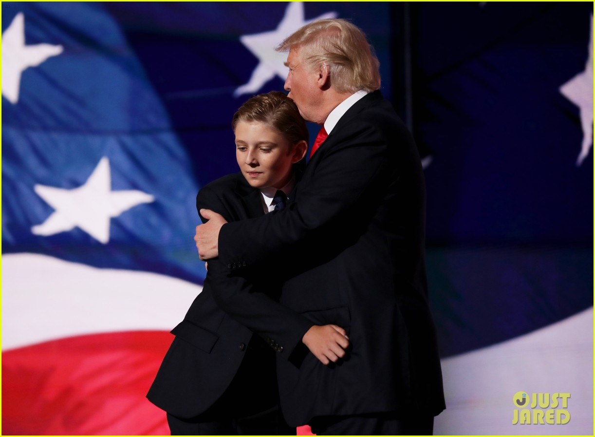 Donald Trump's Wife Melania, Son Barron, & Full Family Join Him On ...