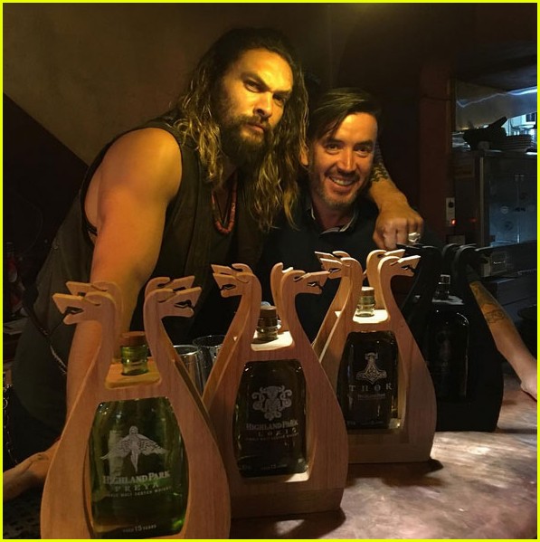 Jason Momoa Goes Shirtless at His Birthday Party with Michael ...