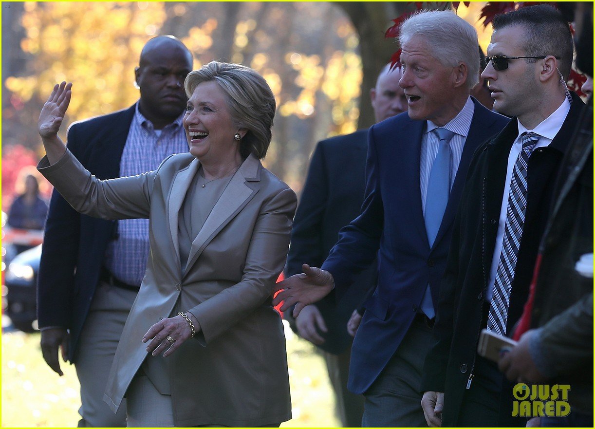 VIDEO: Hillary Clinton Votes on Election Day with Husband Bill: Photo ...