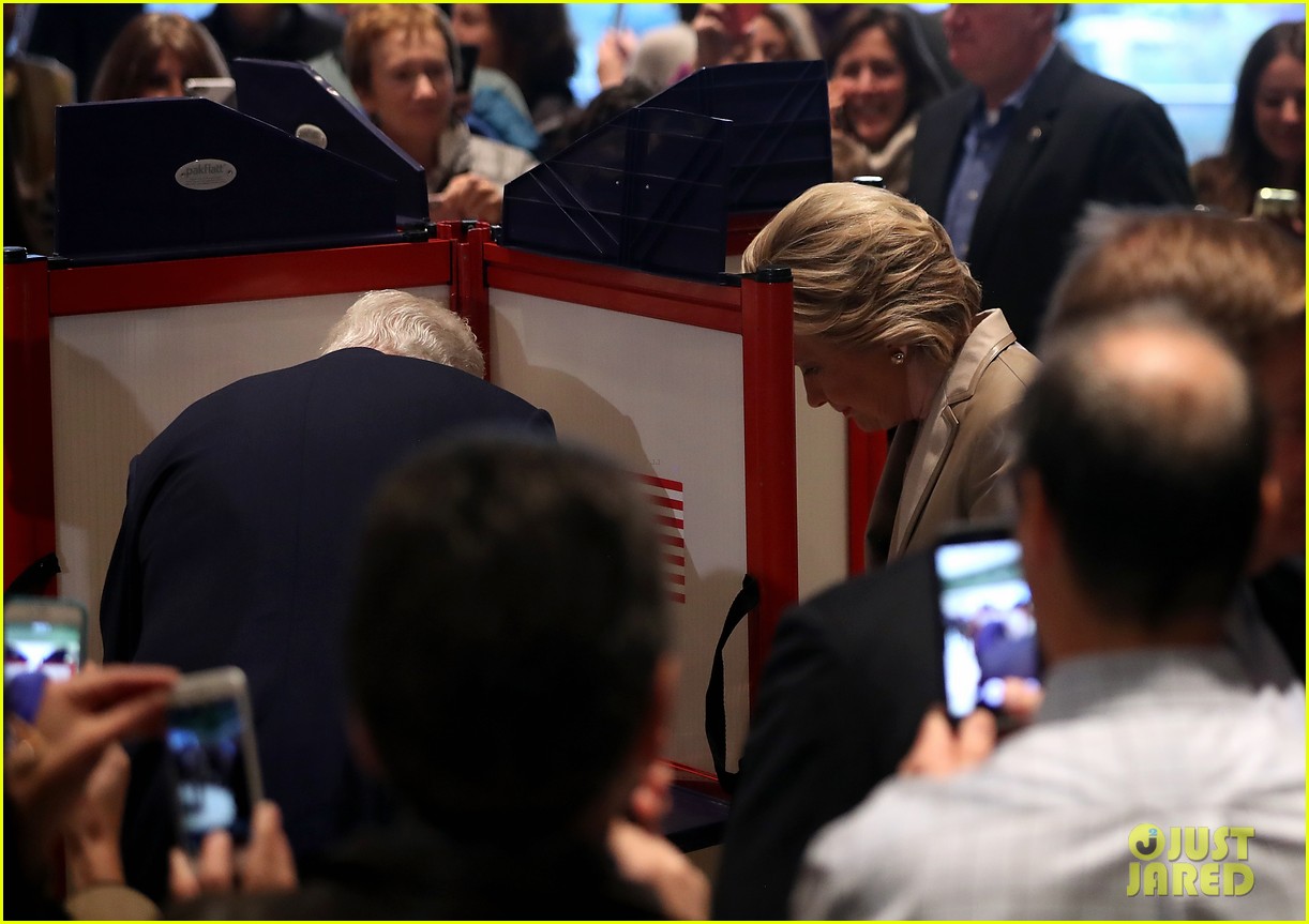 VIDEO: Hillary Clinton Votes on Election Day with Husband Bill: Photo ...