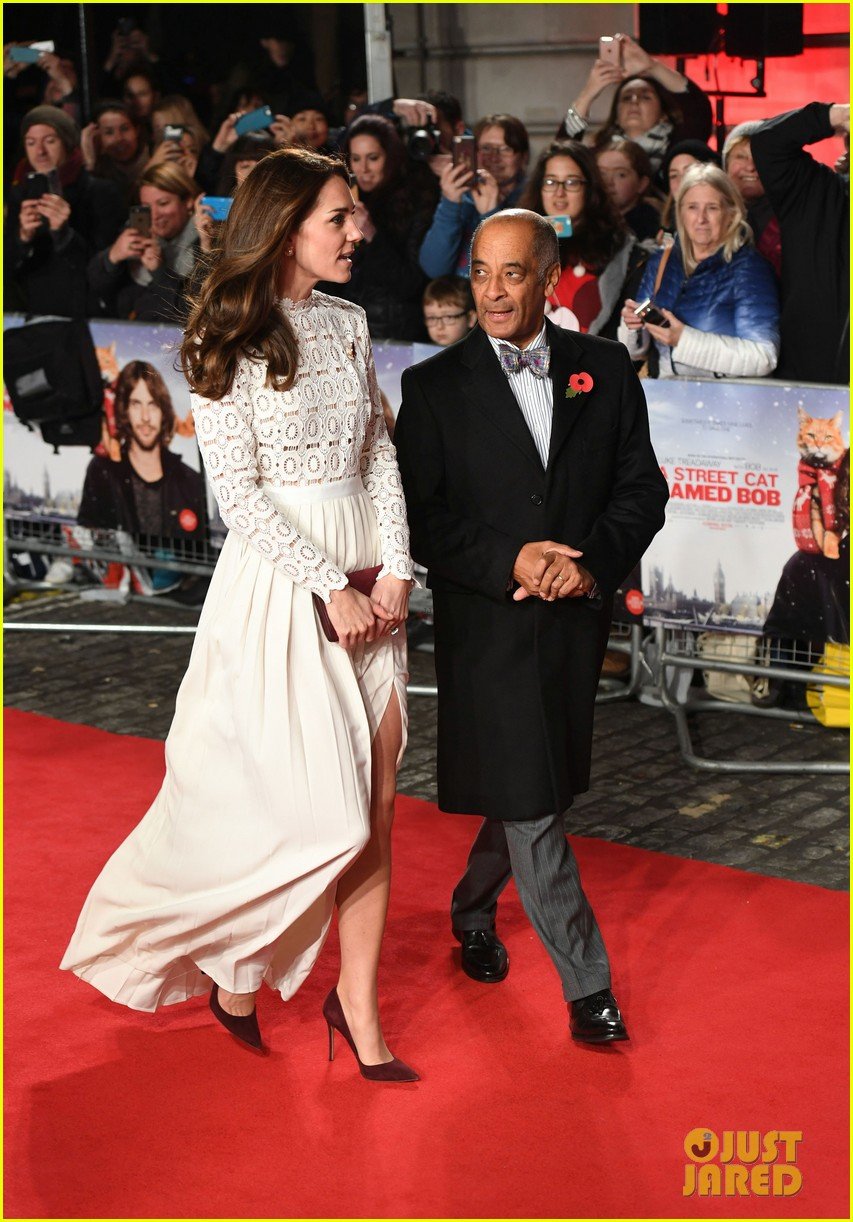 Kate Middleton Pets 'A Street Cat Named Bob' at World Premiere (Video ...