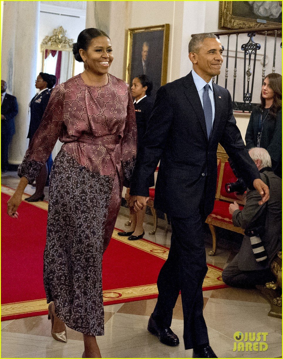 Michelle Obama Holds Hands with Barack at Presidential Medal of Freedom ...