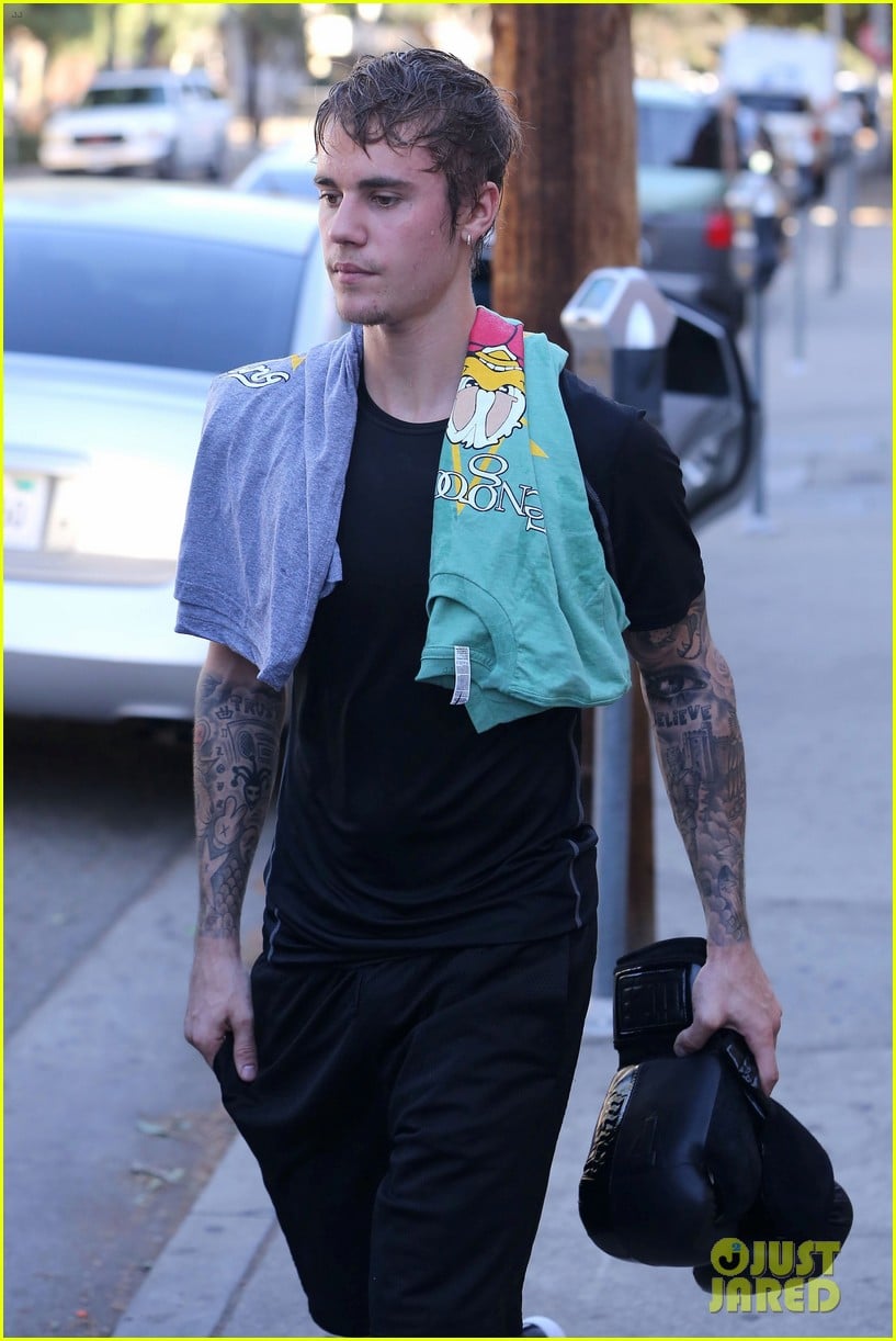 Justin Bieber Is Drenched with Sweat After Boxing Session!: Photo ...