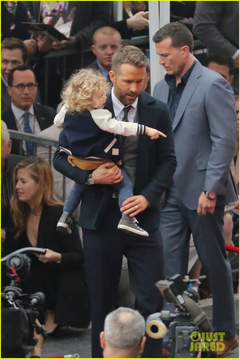 James Reynolds Steals the Microphone from Dad Ryan Reynolds at Walk of ...
